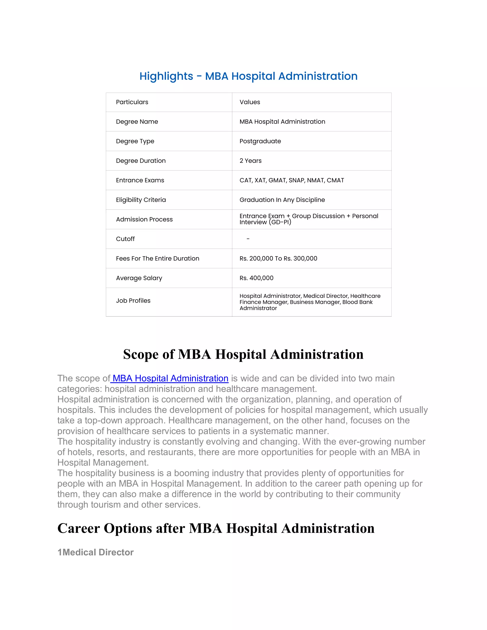 The Complete Guide to MBA in Hospital Managemen | PDF
