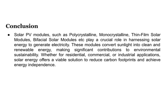 The Complete Guide to Photovoltaic (PV) Modules | PPT