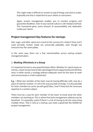 The complete guide to project management for startups | DOCX