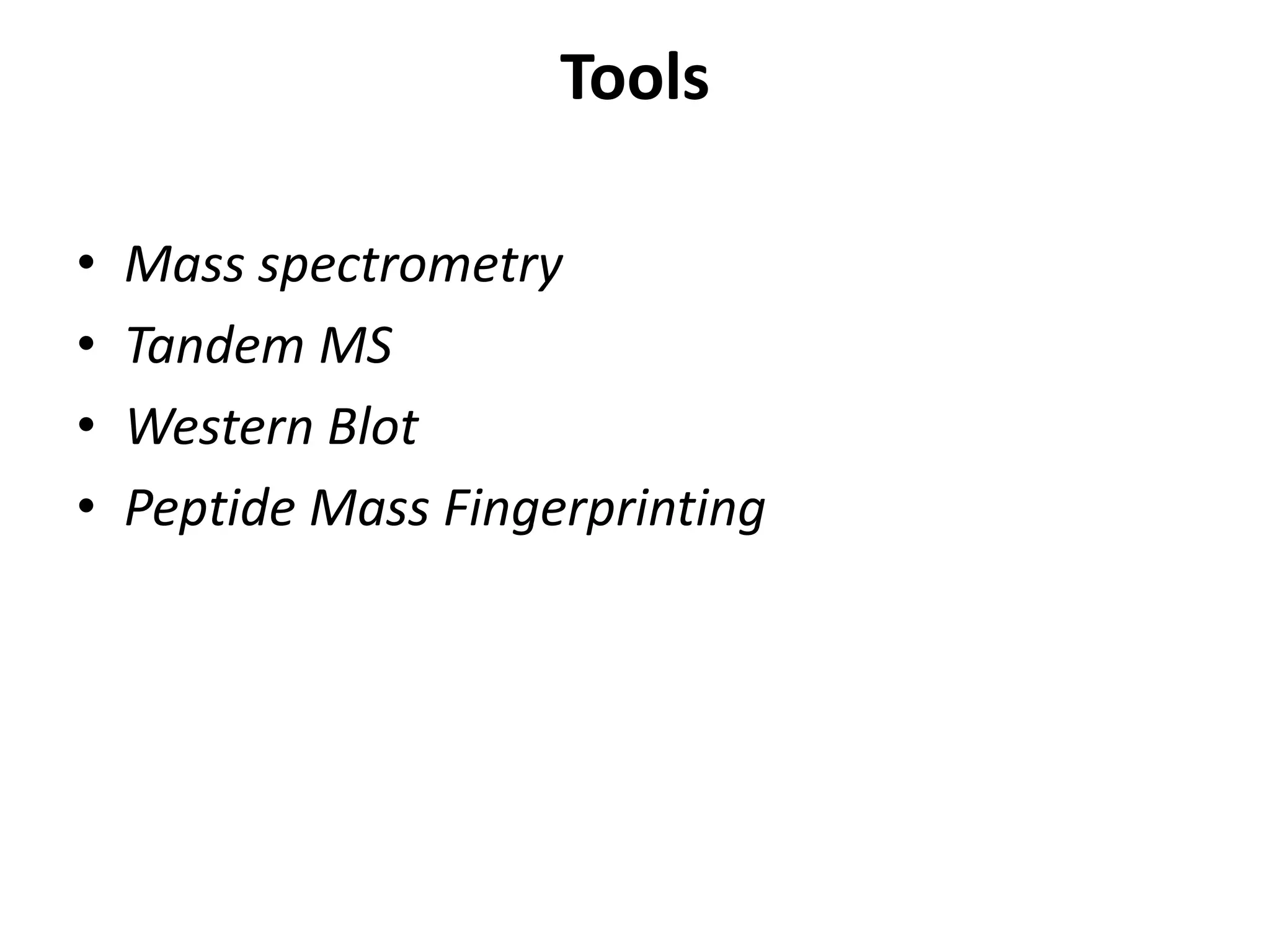 The complete guide to protein identification | PPT