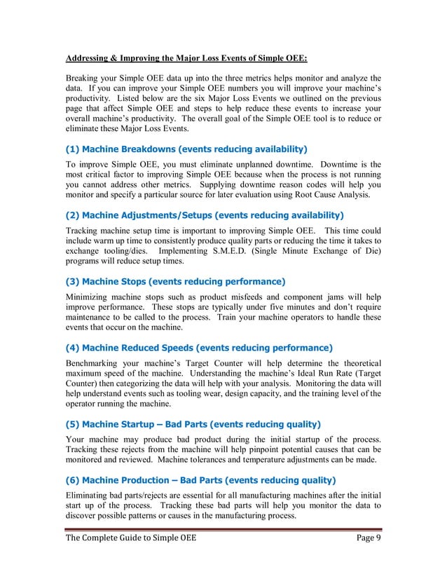 The+complete+guide+to+simple+oee | PDF