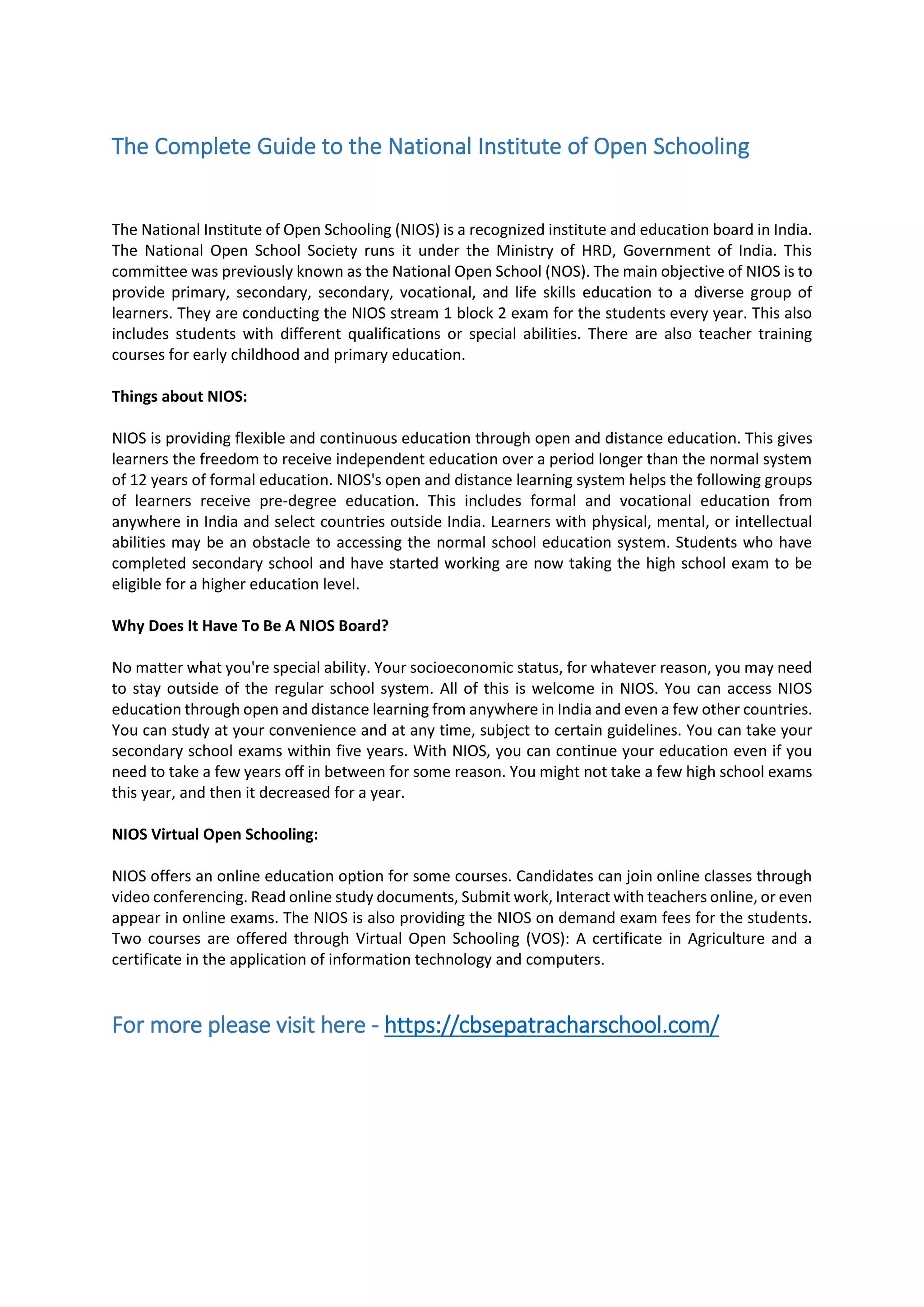 The Complete Guide to the National Institute of Open Schooling.pdf