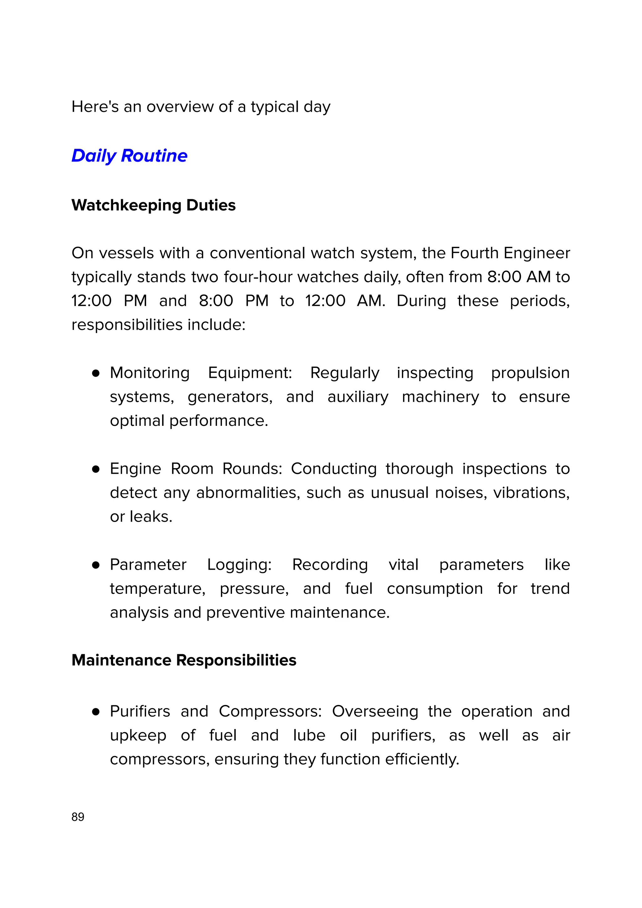 The Complete Guide to the Role of the Fourth Engineer On Ships | PDF
