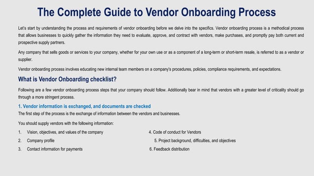 The Complete Guide to Vendor Onboarding Process.pptx