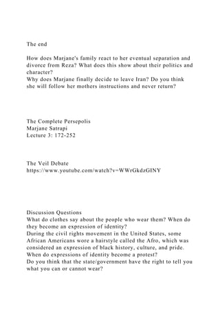 The Complete Persepolis Marjane SatrapiLecture 4 pp 253-end.docx ...