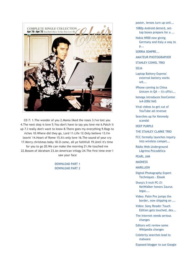 The Complete Single Collection Elvis Presley | PDF