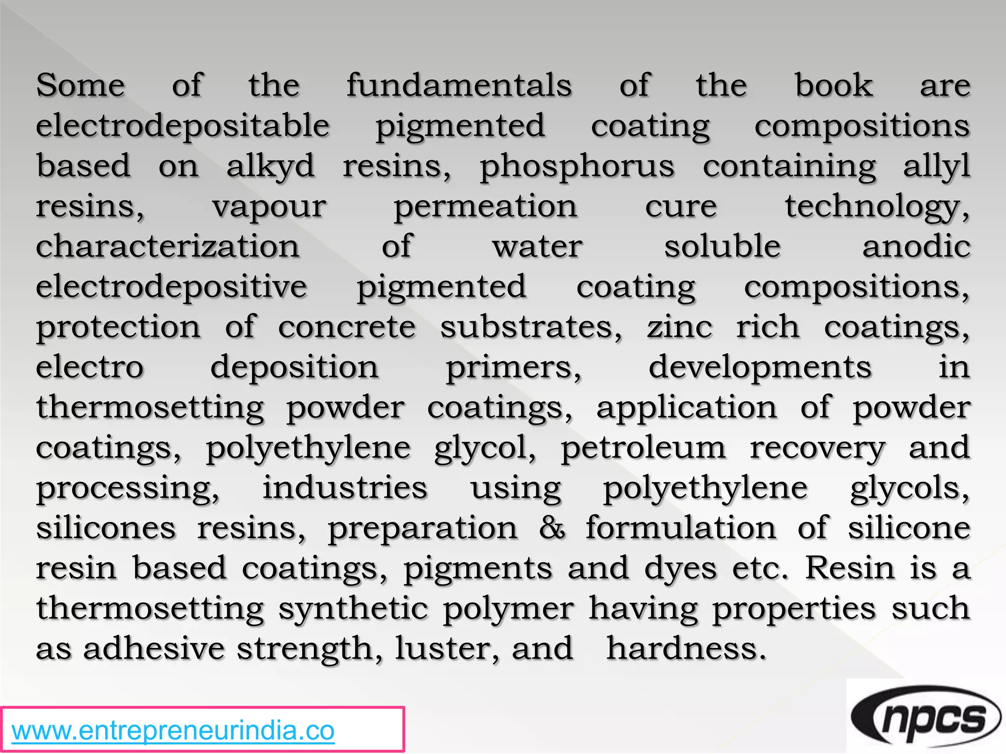 Manufacturing of Synthetic Resins with Formulae & Processes | PPT