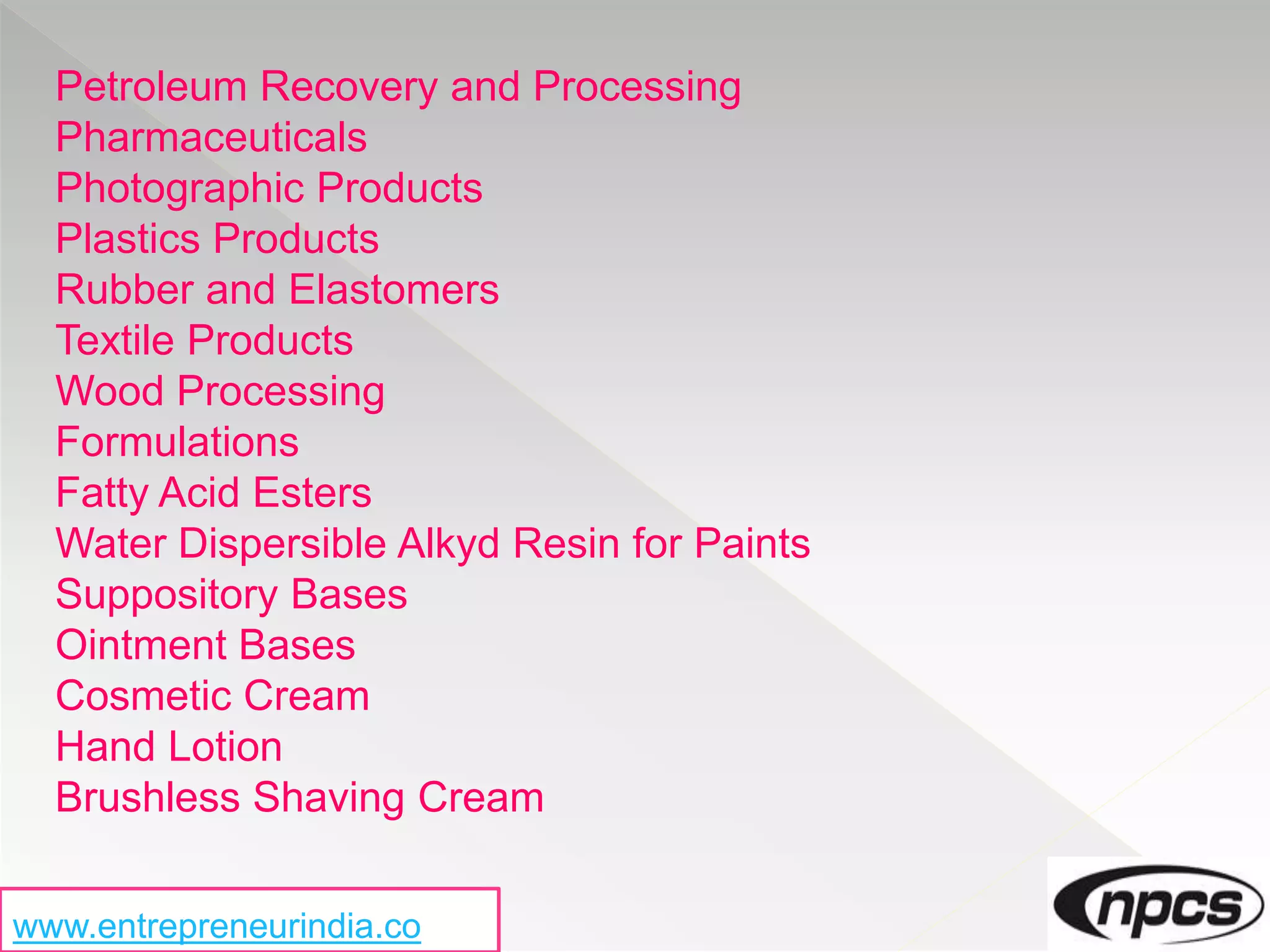 Manufacturing of Synthetic Resins with Formulae & Processes | PPT