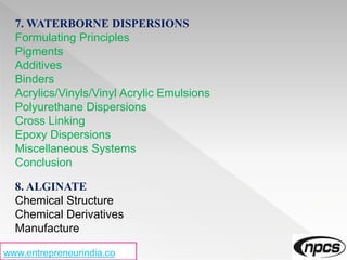 Manufacturing of Synthetic Resins with Formulae & Processes | PPTX