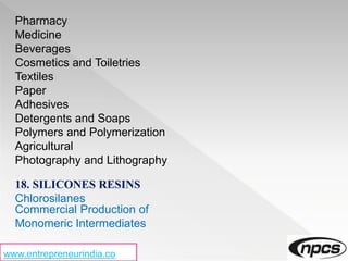 Manufacturing of Synthetic Resins with Formulae & Processes | PPTX