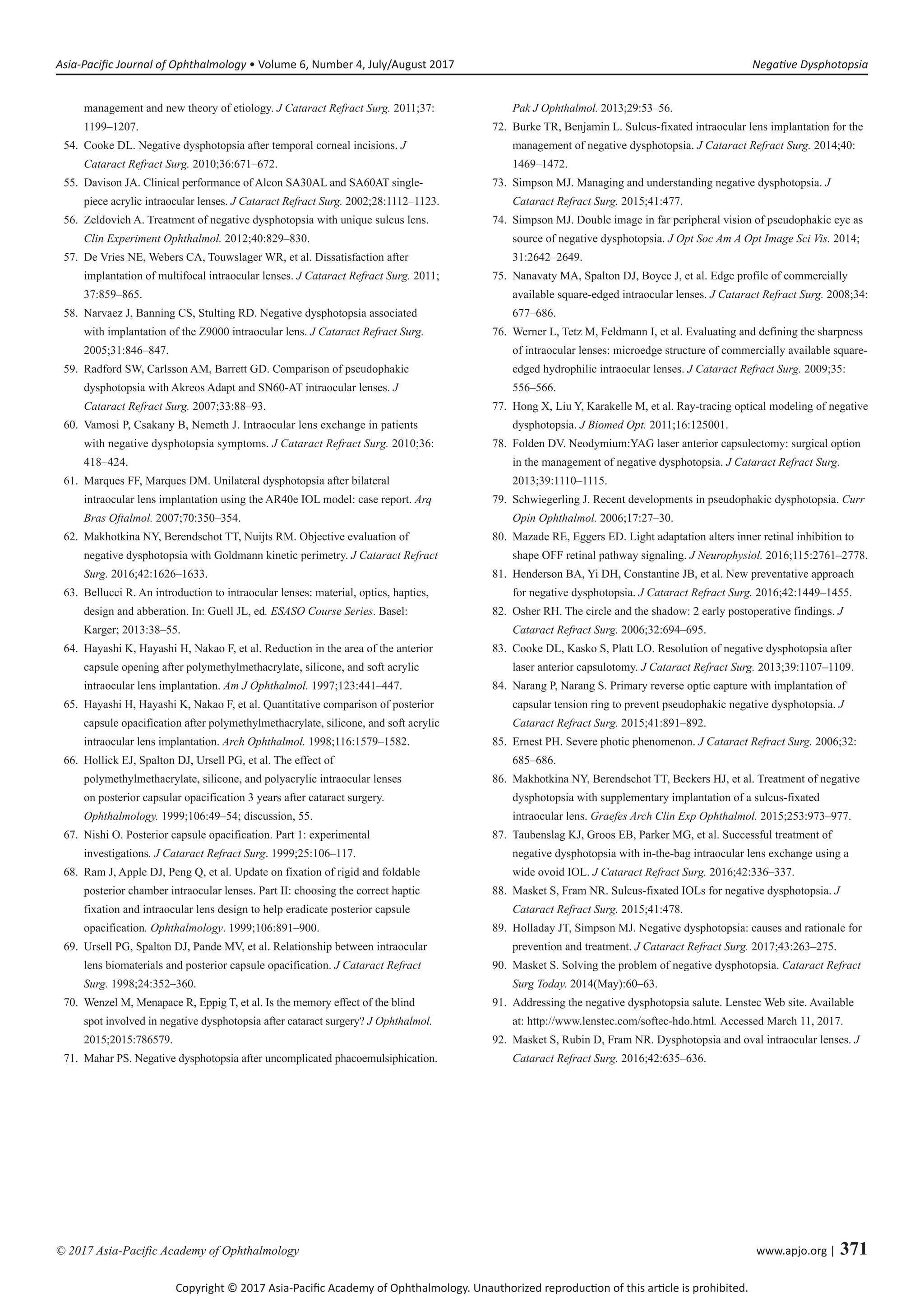 The complexities of negative dysphotopsia | PDF
