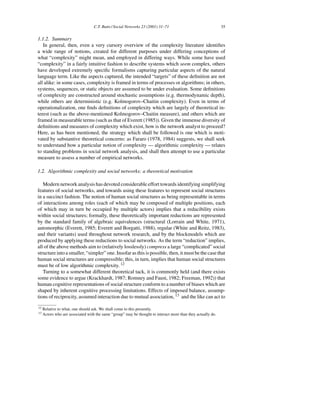 The complexity of social networks | PDF