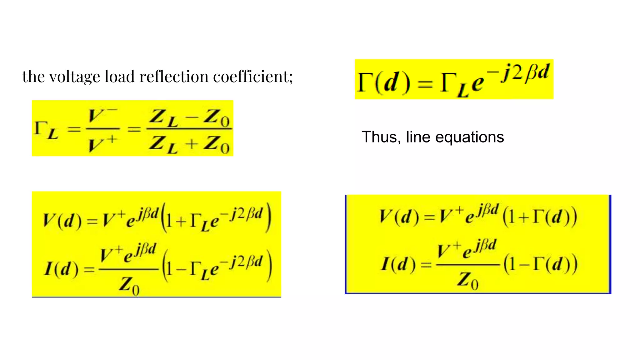 The Complex Reflection Coefficient Pptx Computer Networking Computing