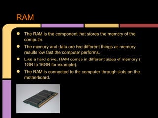 The components of a computer | PDF