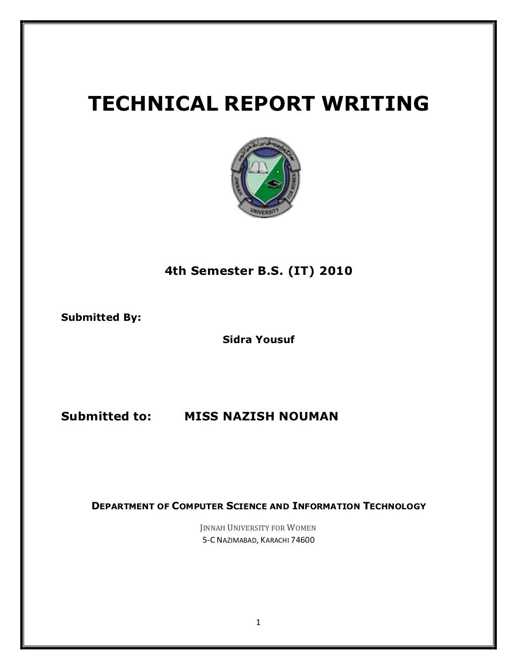 The Components Of a report The Components Of a report