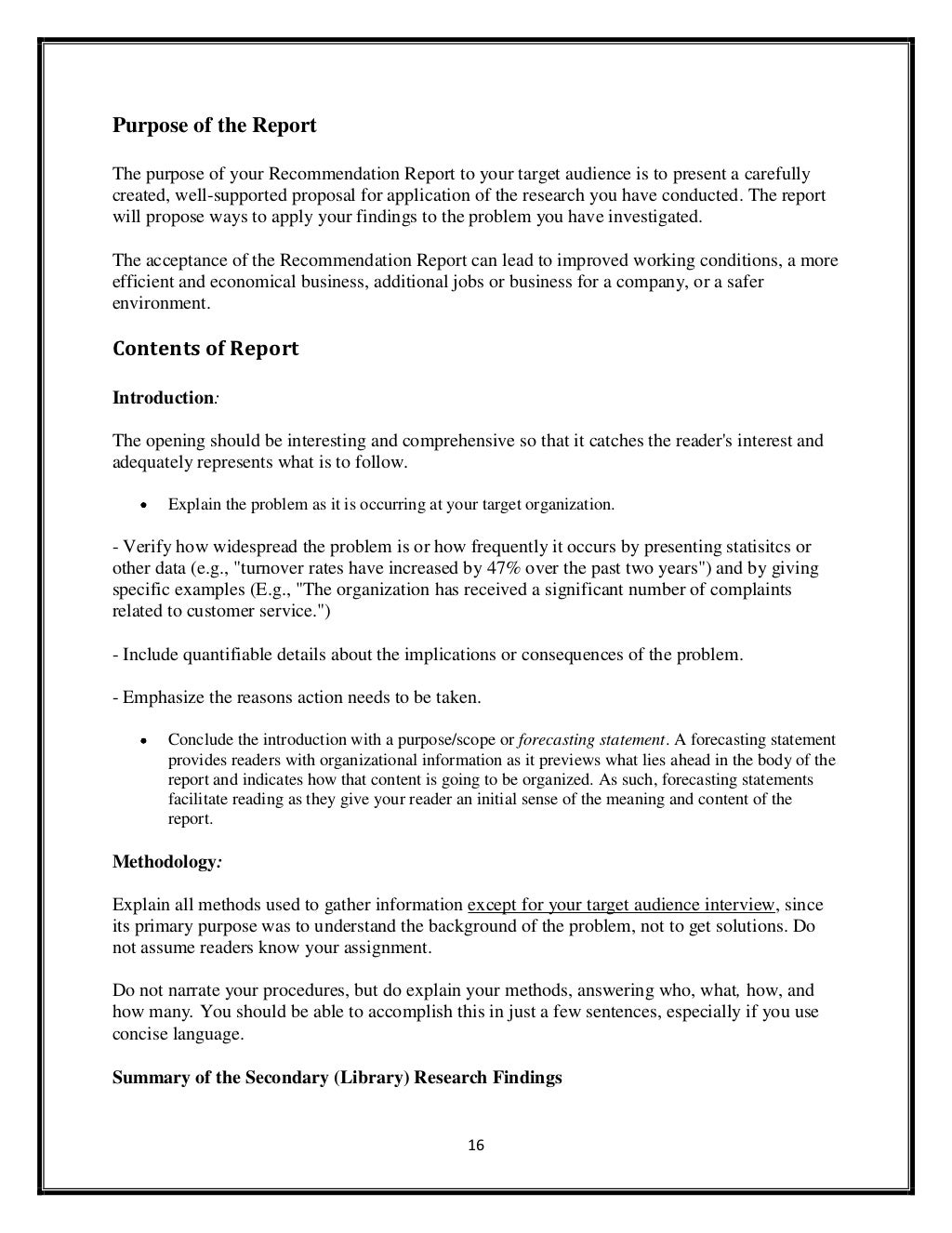 The components of_a_report