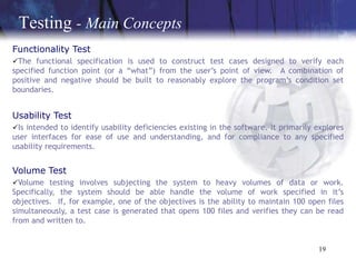 The Components Of Testing 0309 V2 | PPT