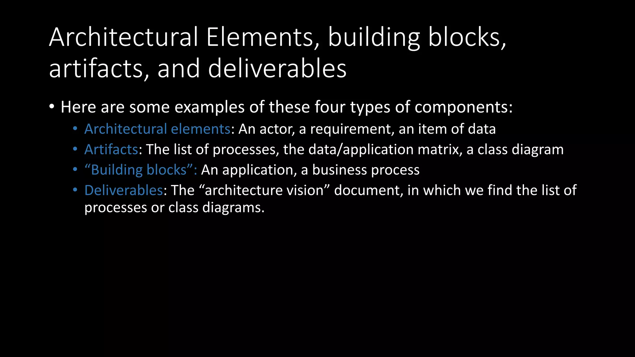 The components of togaf architecture | PPTX | Programming Languages | Computing