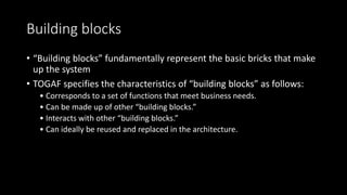The components of togaf architecture | PPTX | Programming Languages | Computing