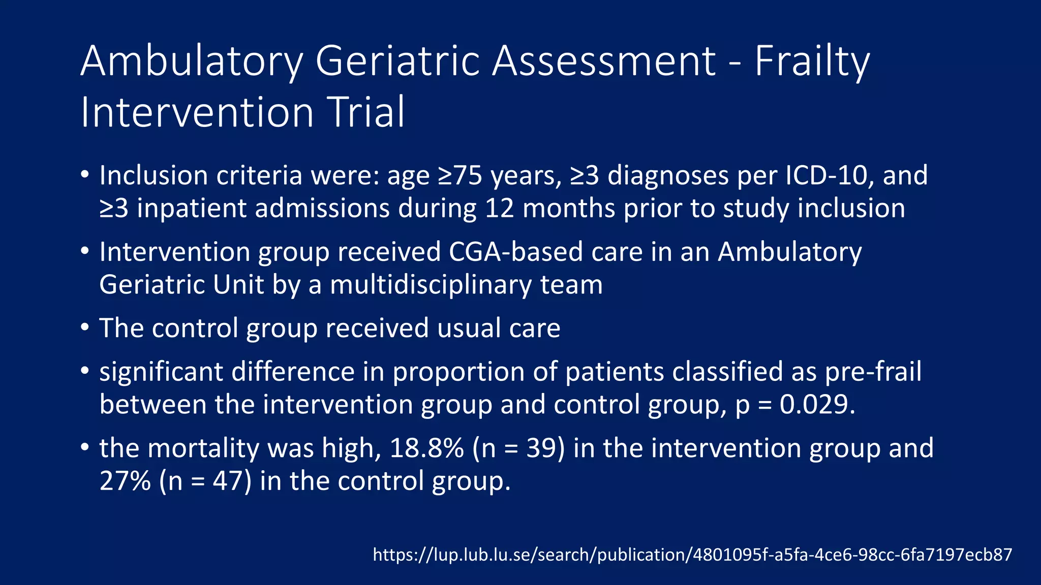 The comprehensive geriatric assessment pcp slides | PPTX