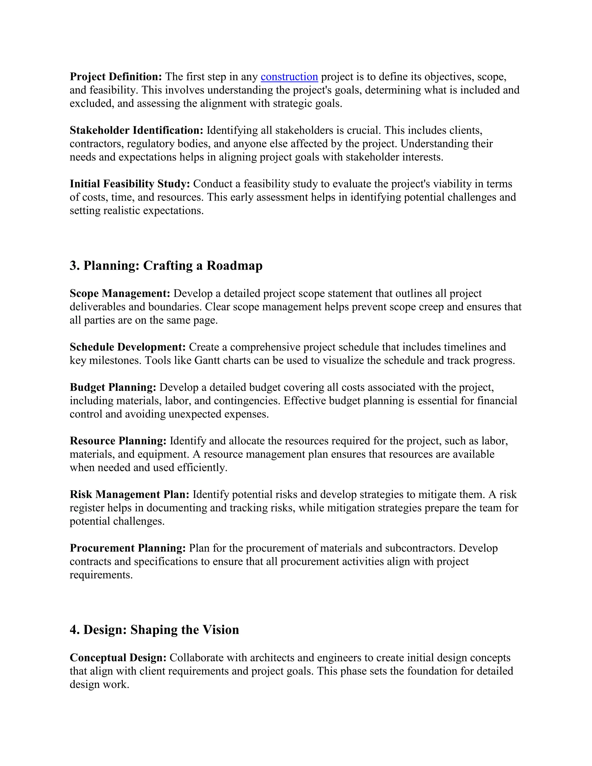 The Comprehensive Guide to Construction Project Management Process | PDF