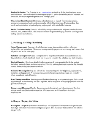 The Comprehensive Guide to Construction Project Management Process | PDF