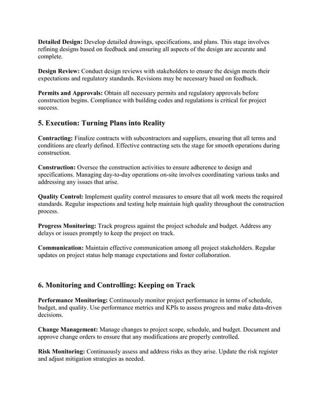 The Comprehensive Guide to Construction Project Management Process | PDF