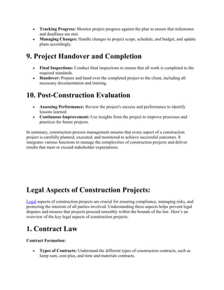 The Comprehensive Guide to Construction Project Management Process | PDF