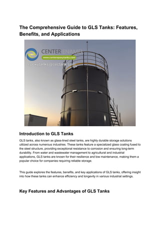 The Comprehensive Guide to GLS Tanks Features, Benefits, and ...