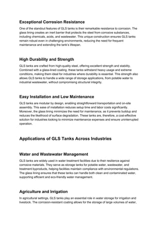 The Comprehensive Guide to GLS Tanks Features, Benefits, and ...