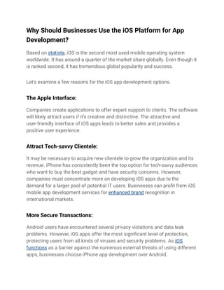 The Comprehensive Tech Guide to iOS Mobile App Development: From ...