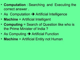 The computations of artificial intelligence | PPT