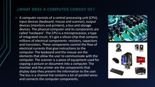 The Computer en el contexto de aprenziaje en ingels | PPT