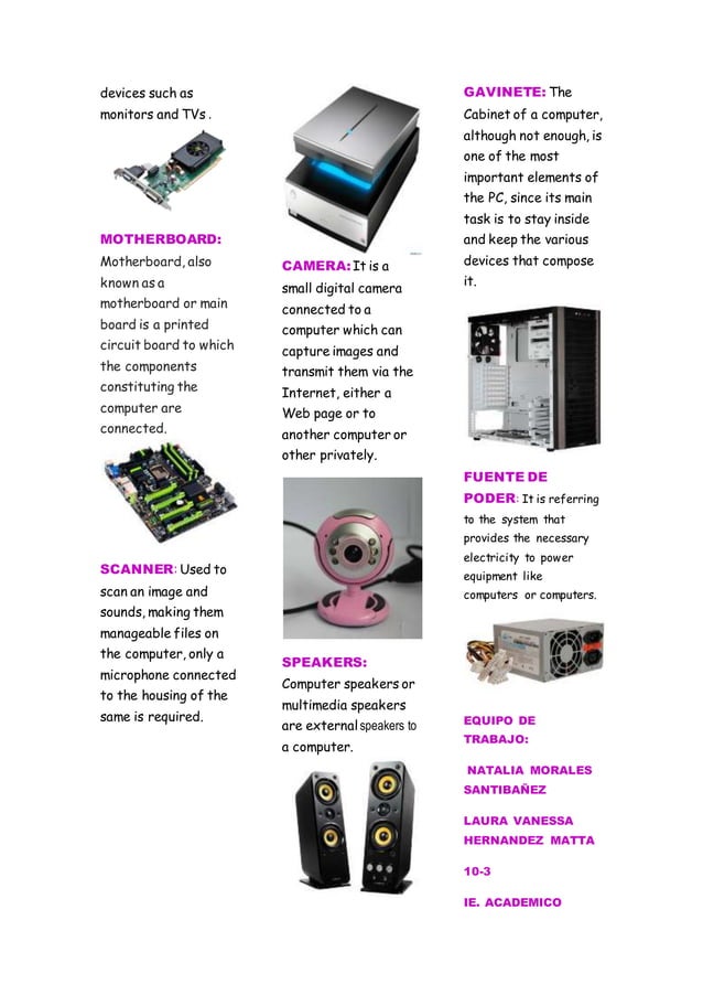 The computer and parts | DOCX