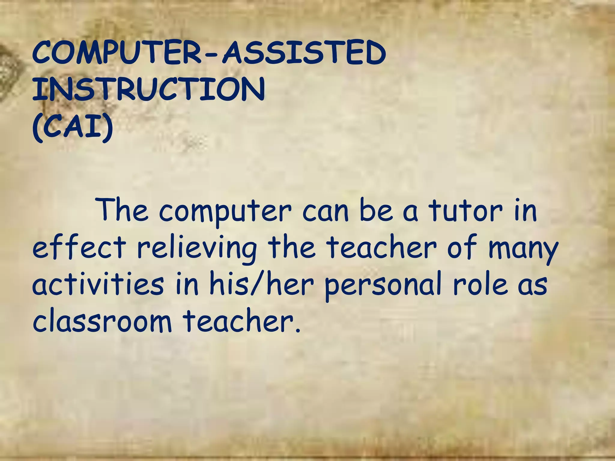 The computer as atutor | PPTX