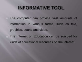 The computer as teacher tool's | PPTX