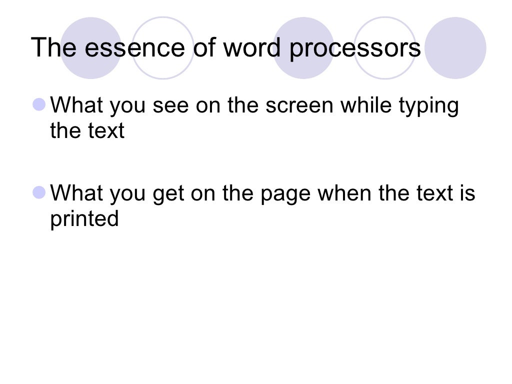 The computer as text processor