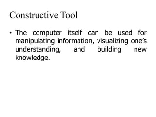 The computer as the teacher tool | PPTX