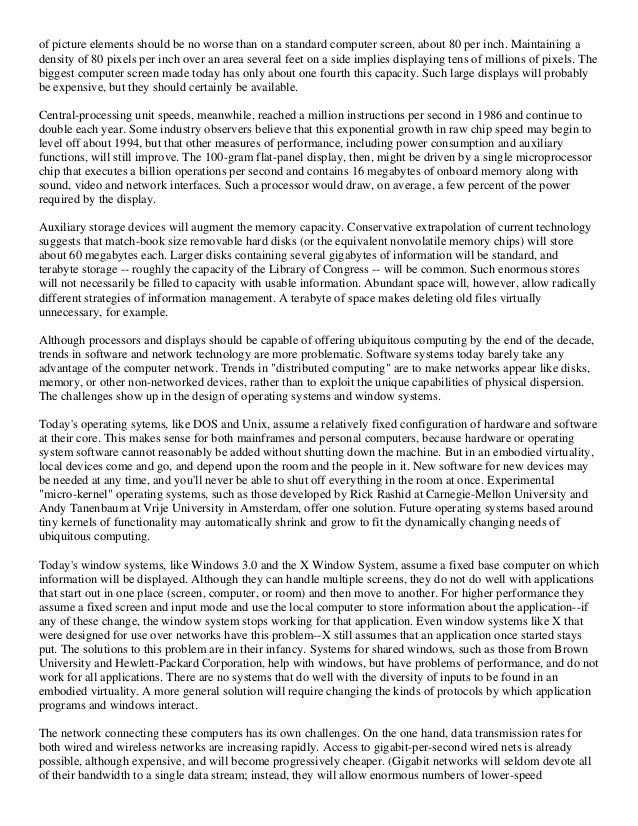 The computer for the 21st century - Mark Weiser, 1991