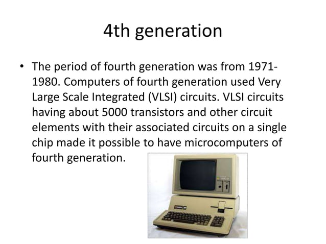 The computers generations