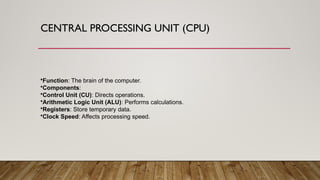 Brief discription about Computer Hardware.. | PPTX