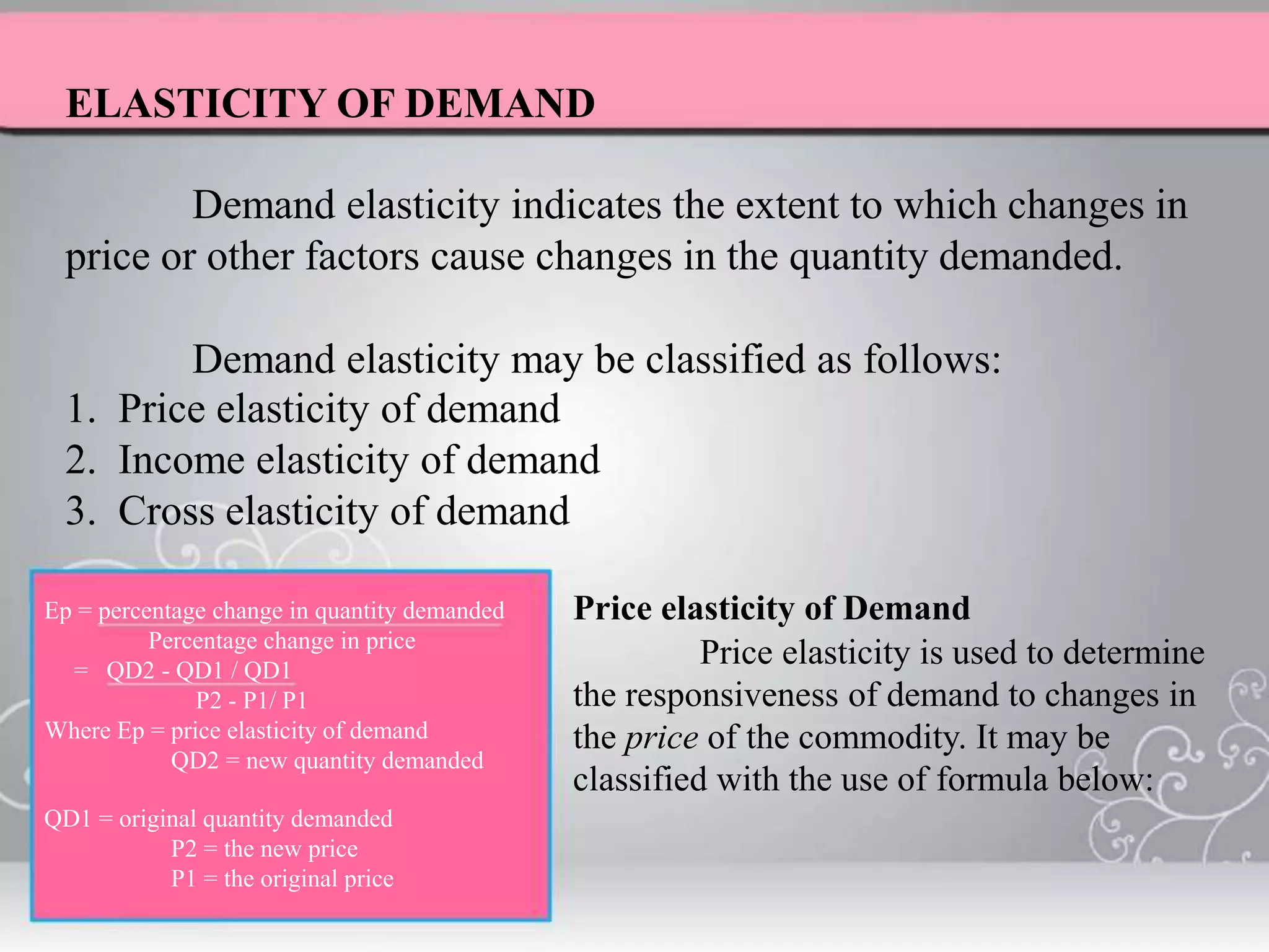 THE CONCEPT OF ELASTICITY | PPT
