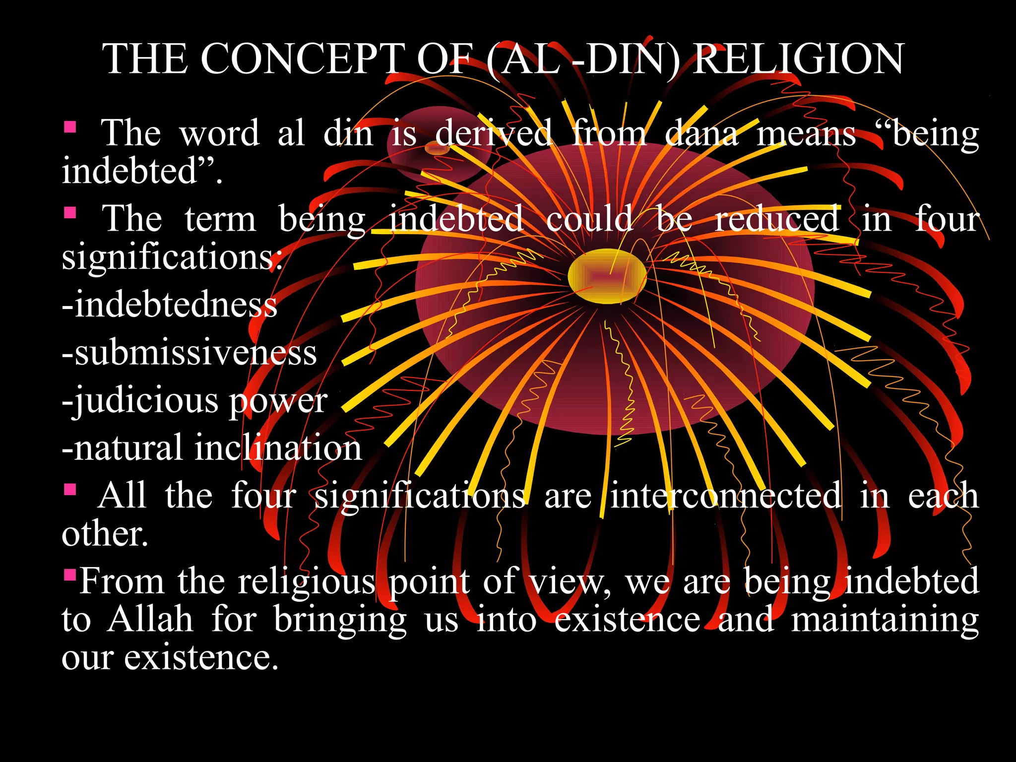 The concept of ad din | PPT