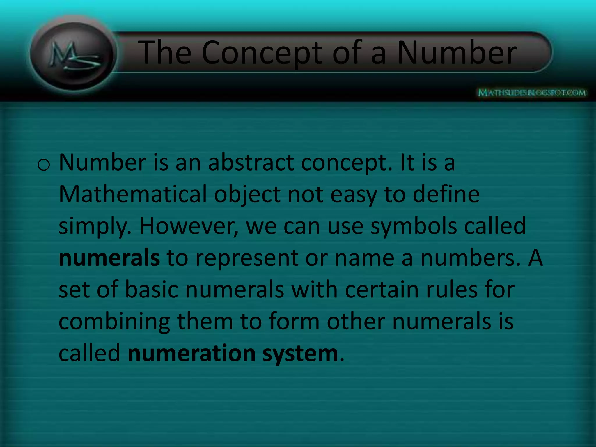 The concept of a number | PPTX
