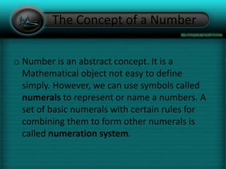 The concept of a number | PPTX