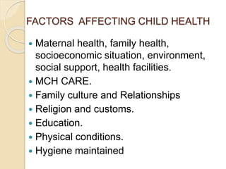 The concept of child health nursing | PPTX