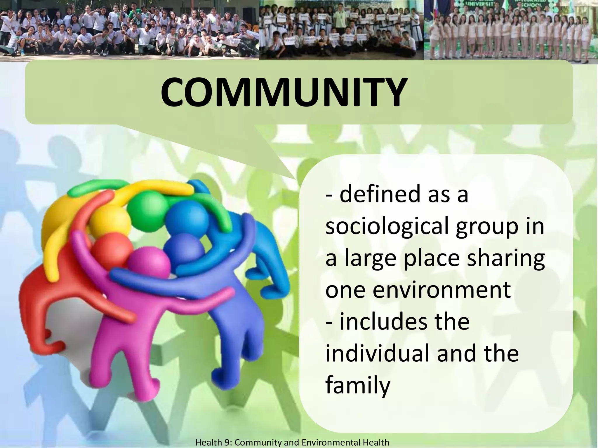 The concept of community and environmental health | PPSX
