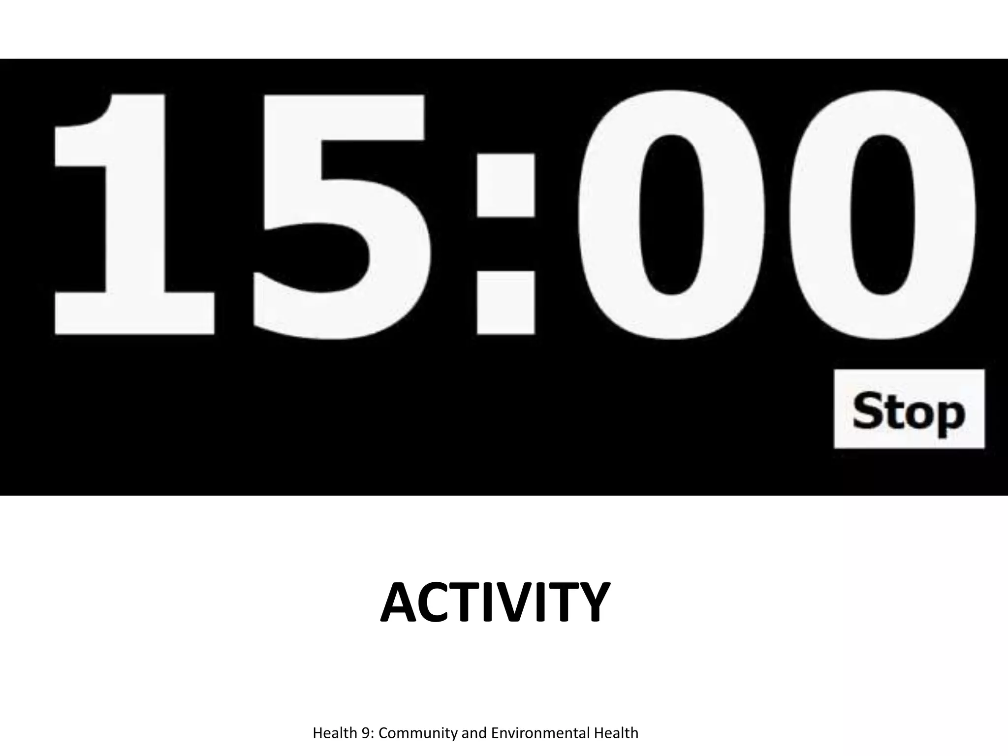 The concept of community and environmental health | PPSX