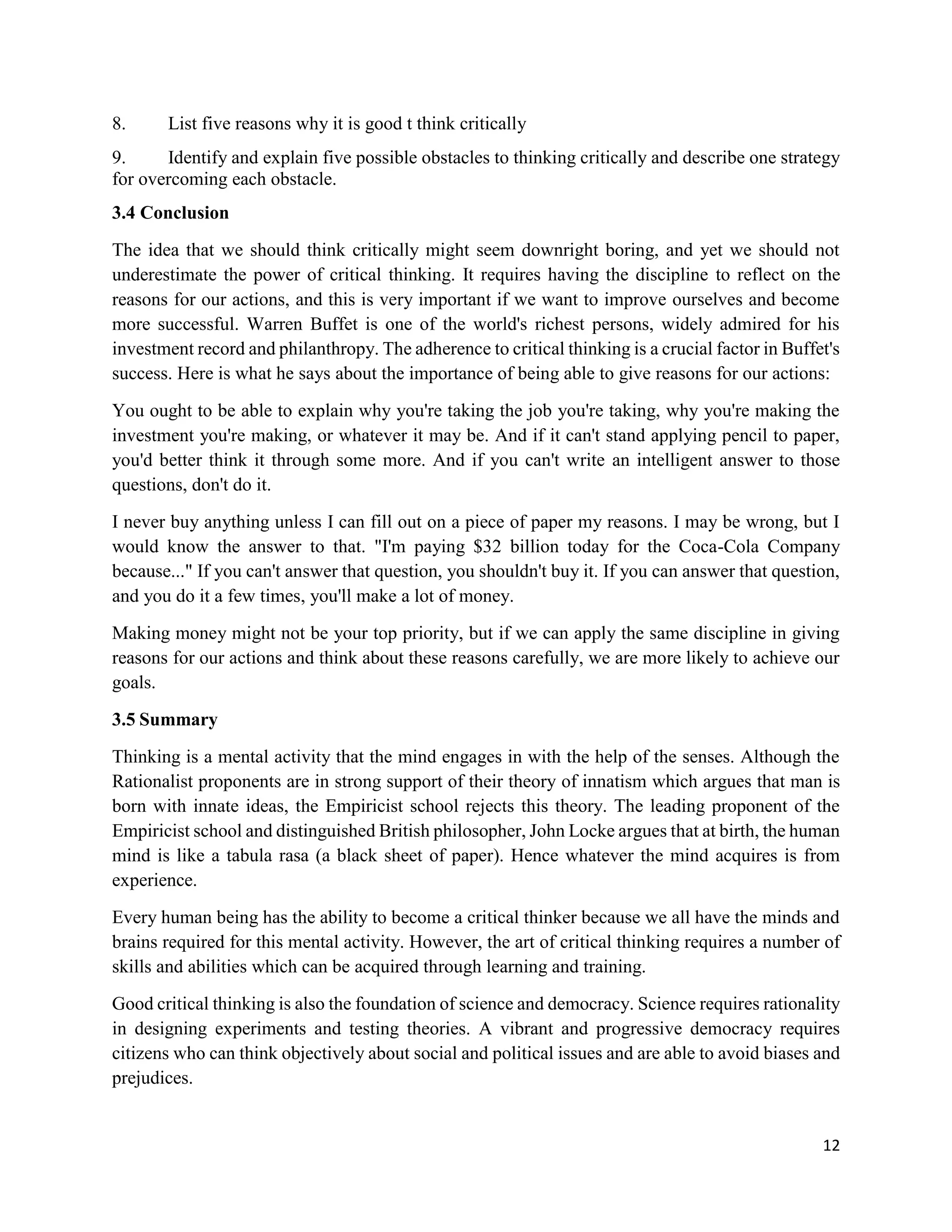THE CONCEPT OF CRITICAL THINKING | PDF