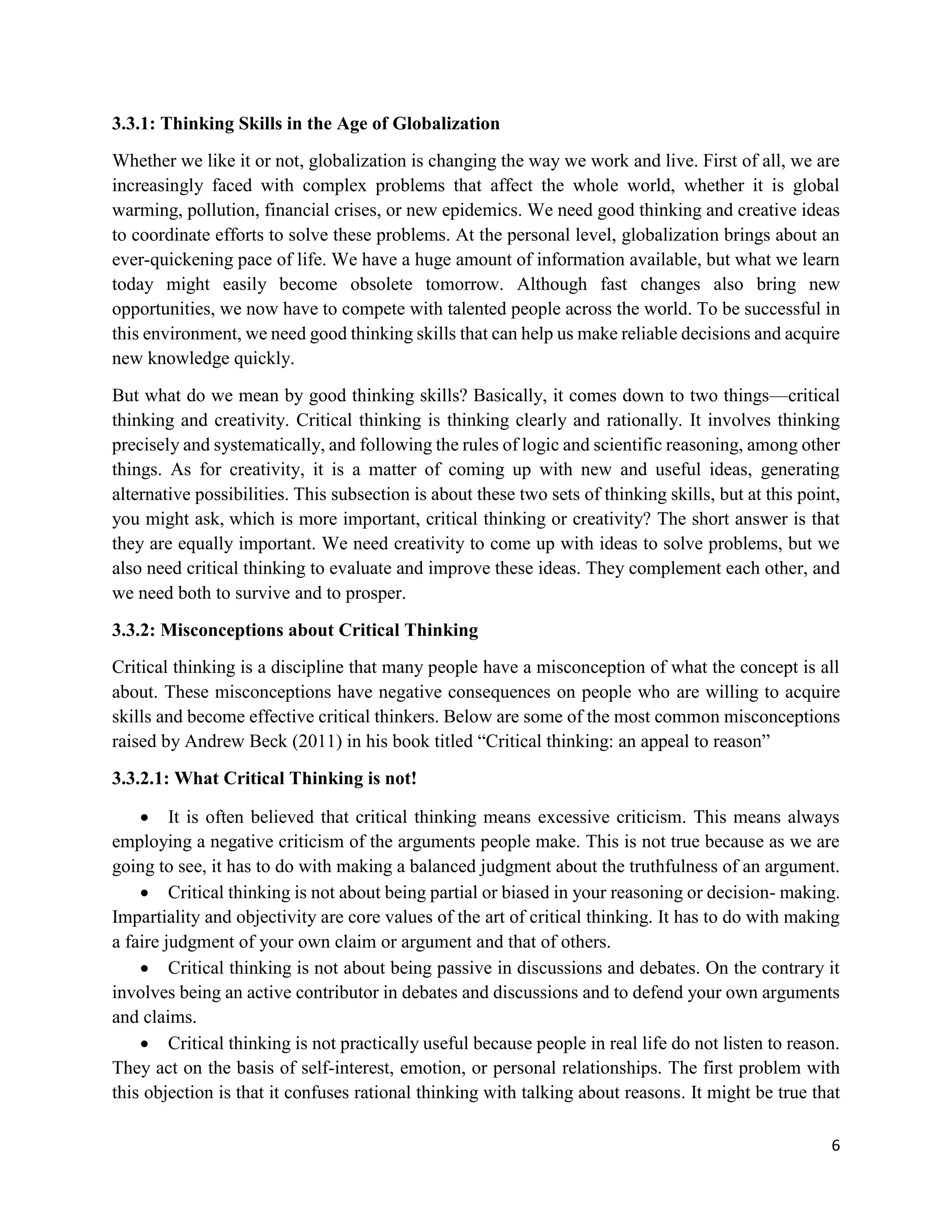 THE CONCEPT OF CRITICAL THINKING | PDF